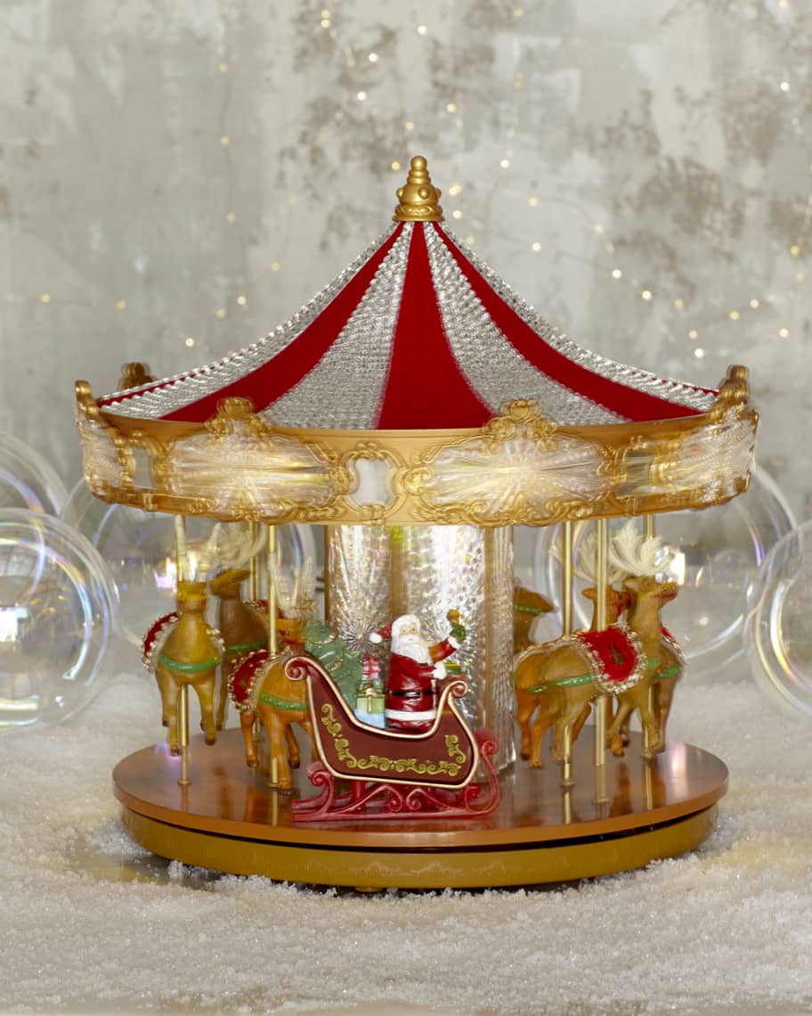 Mr Christmas Swarovski Holiday Carousel | Neiman Marcus