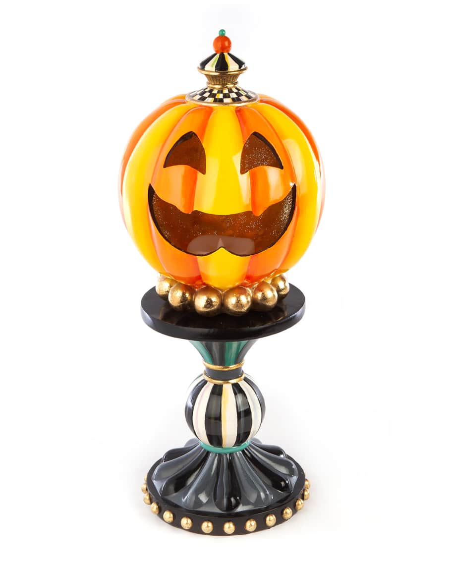 MacKenzie-Childs Illuminated Happy Pumpkin, Medium | Neiman Marcus