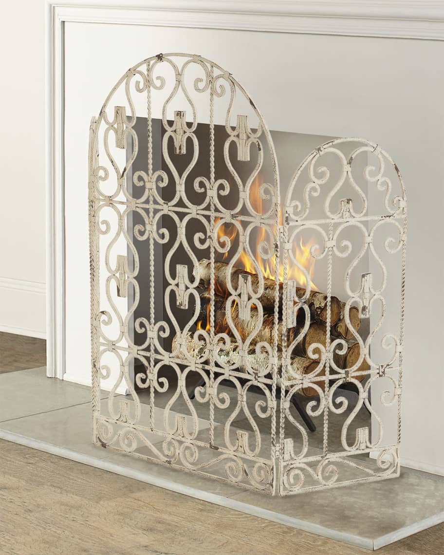 Arched Top 3-Panel Fire Screen | Neiman Marcus