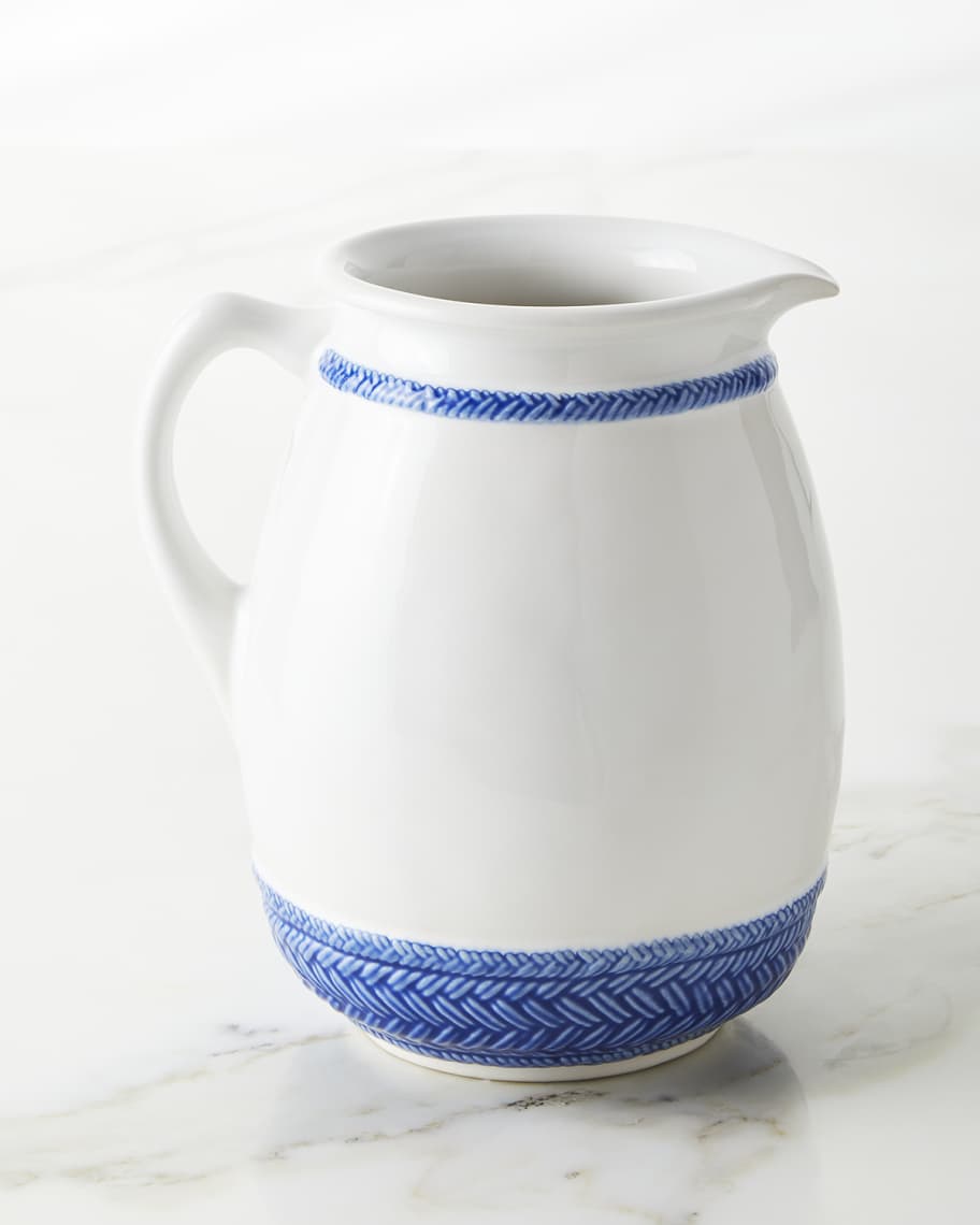 Juliska Le Panier Ceramic Pitcher - Delft Blue | Neiman Marcus