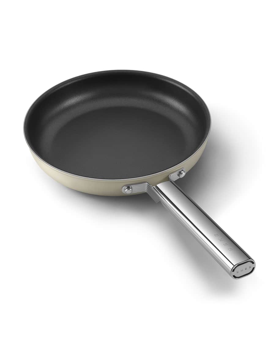 Smeg 10" Nonstick Frying Pan, Cream | Neiman Marcus