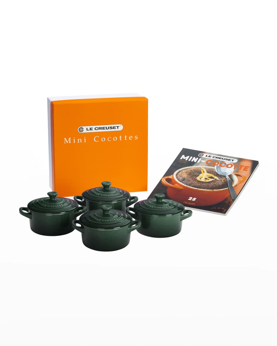 Le Creuset Cocottes Pot with Mini-Cocotte Cookbook, Set of 4 | Neiman ...