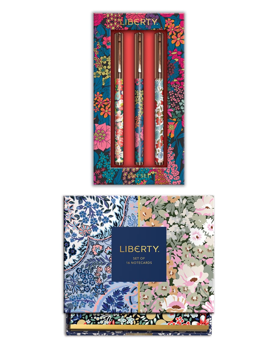 Liberty London Liberty London Floral Notecards & Pens Set | Neiman Marcus