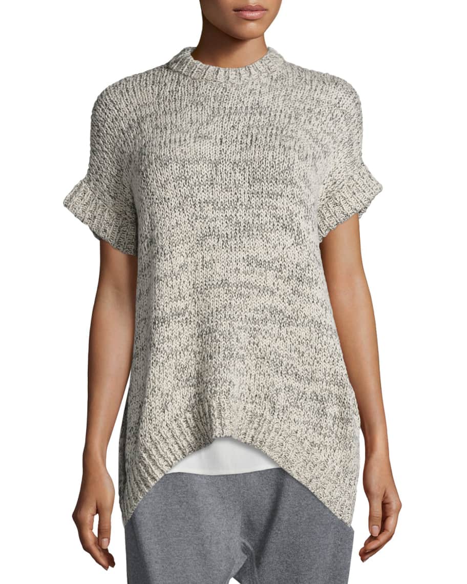 Eileen Fisher Crimp Twist Short-Sleeve Top | Neiman Marcus