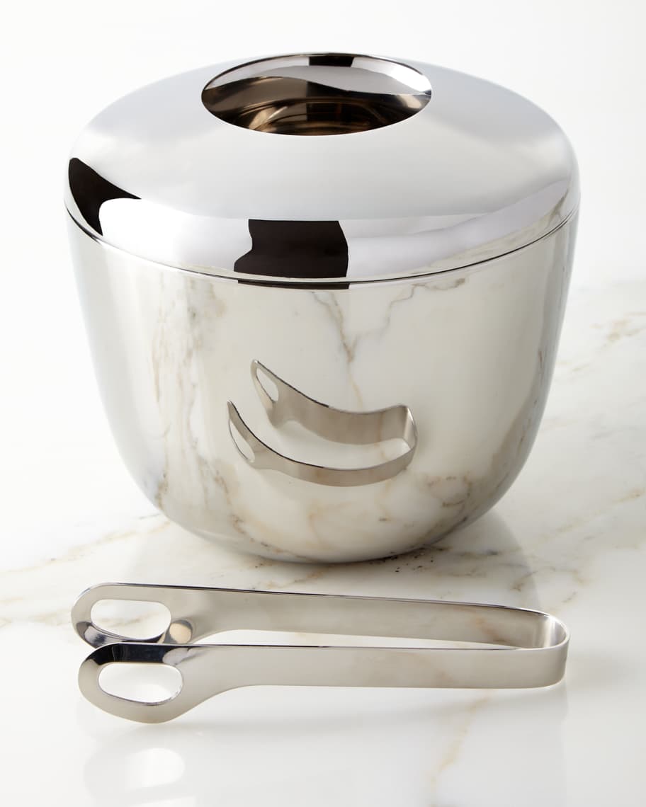 Georg Jensen Sky Ice Bucket with Ice Tong | Neiman Marcus