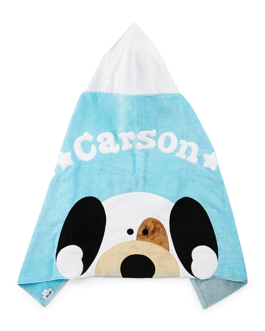 Boogie Baby Personalized Peek-a-Boo Puppy Hooded Towel, Blue | Neiman ...