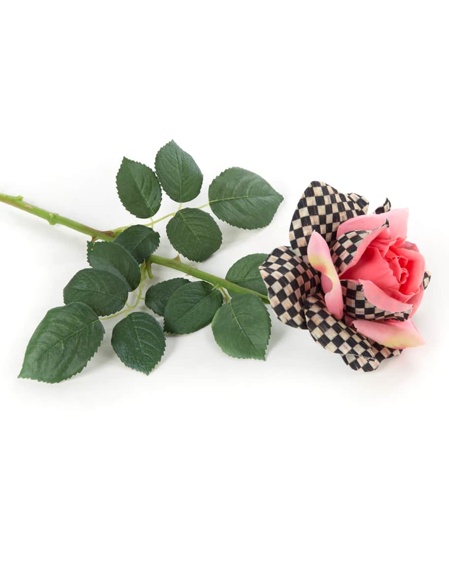 MacKenzie-Childs Courtly Check Rose, Pink | Neiman Marcus