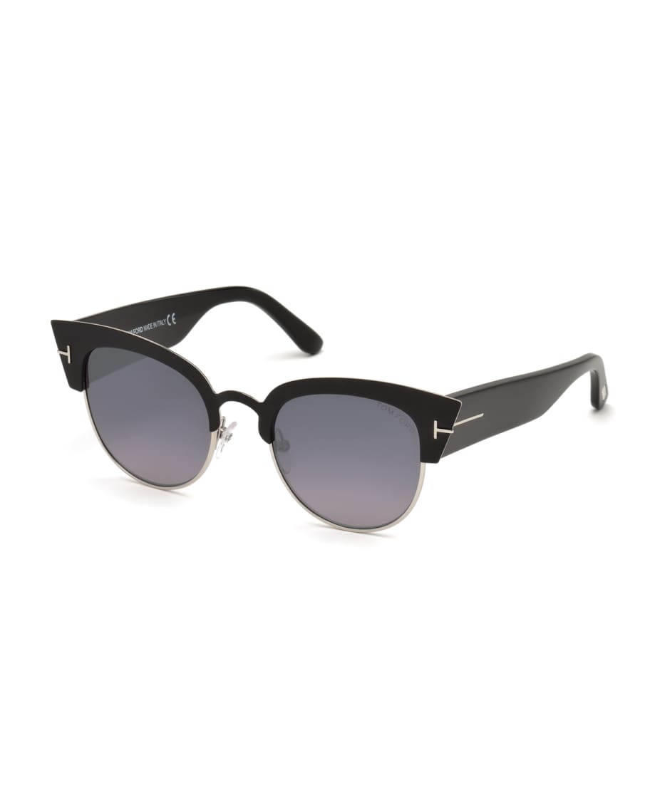 TOM FORD Alexandra Semi-Rimless Cat Eye Sunglasses | Neiman Marcus