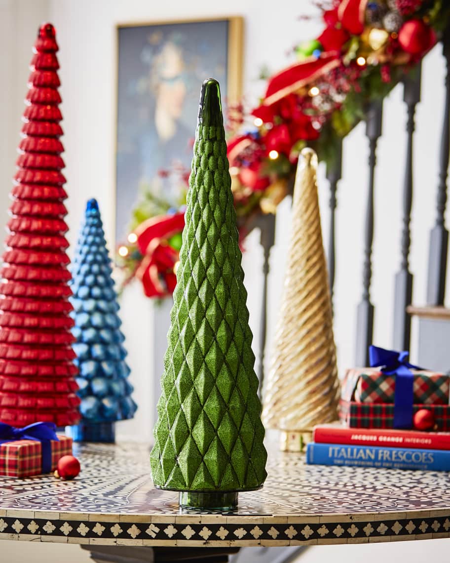 29" Green Mercury Glass Tree | Neiman Marcus