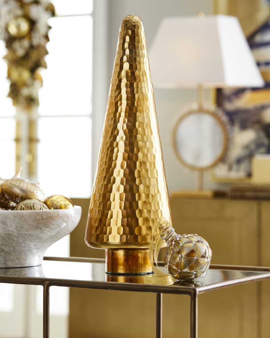 22" Gold Mirror Glass Tree | Neiman Marcus