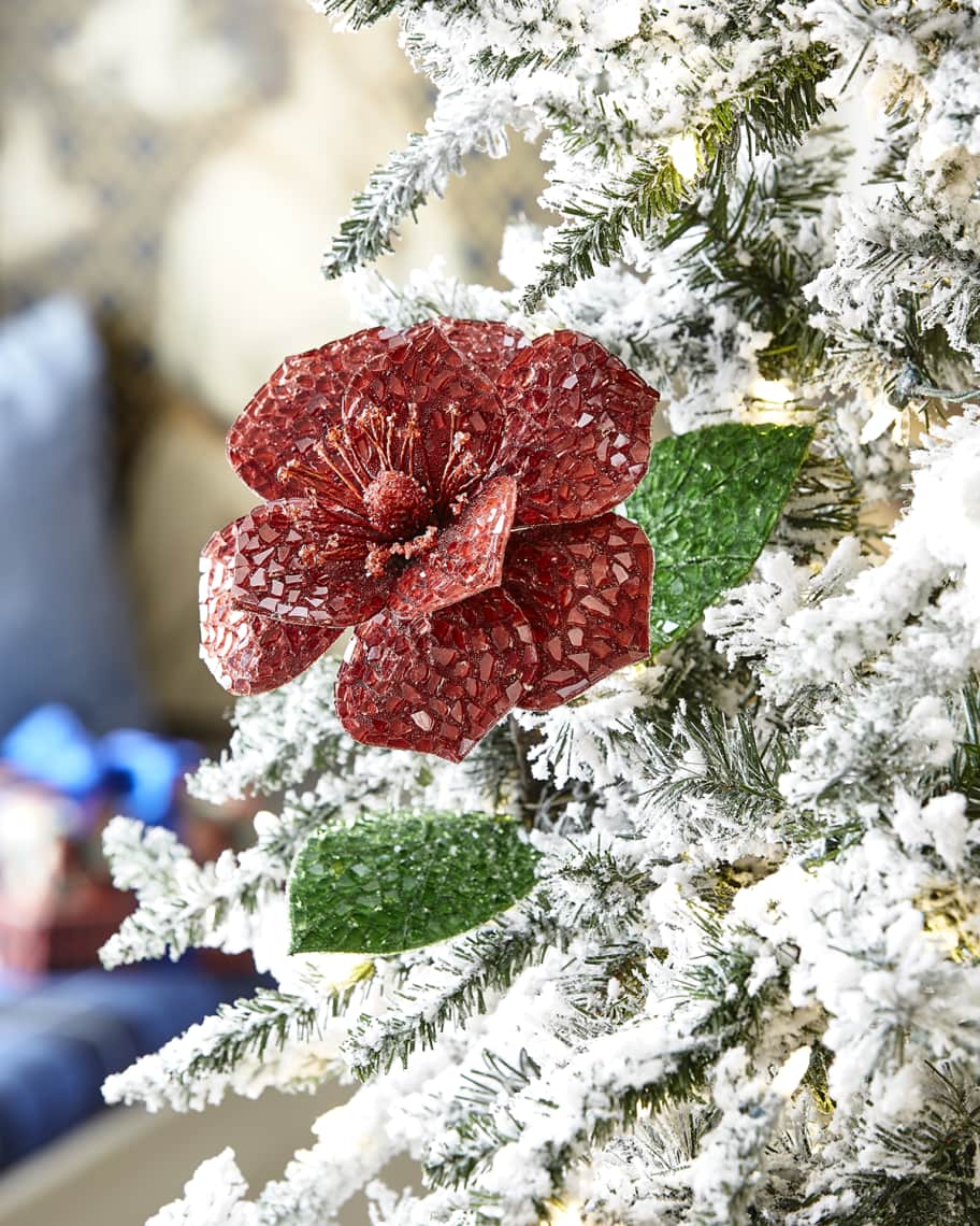 Red Magnolia Flower Pick | Neiman Marcus