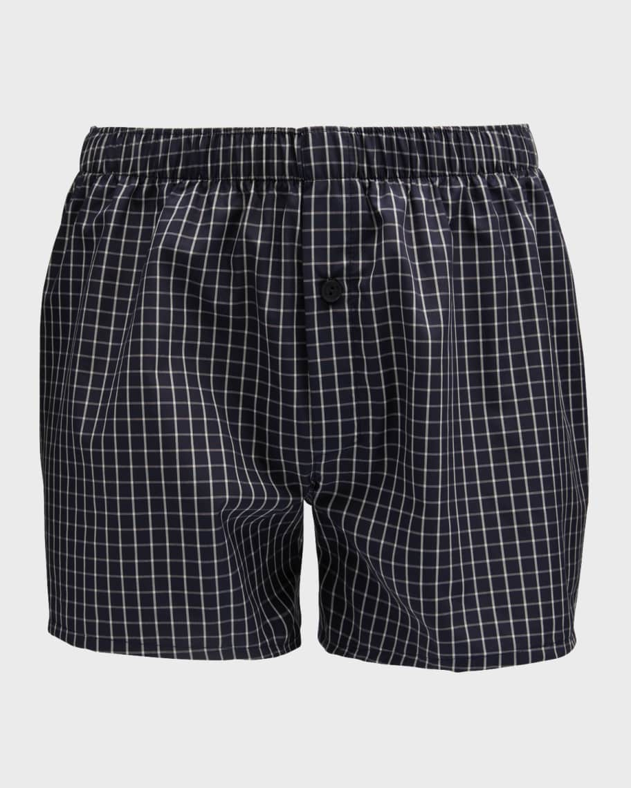 Hanro Men's Fancy Woven Cotton Boxers | Neiman Marcus