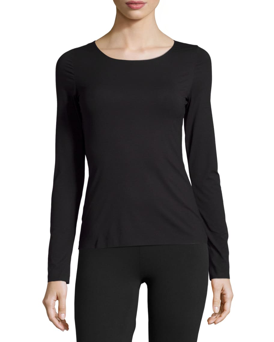 Wolford Pure Long-Sleeve Pullover Top | Neiman Marcus