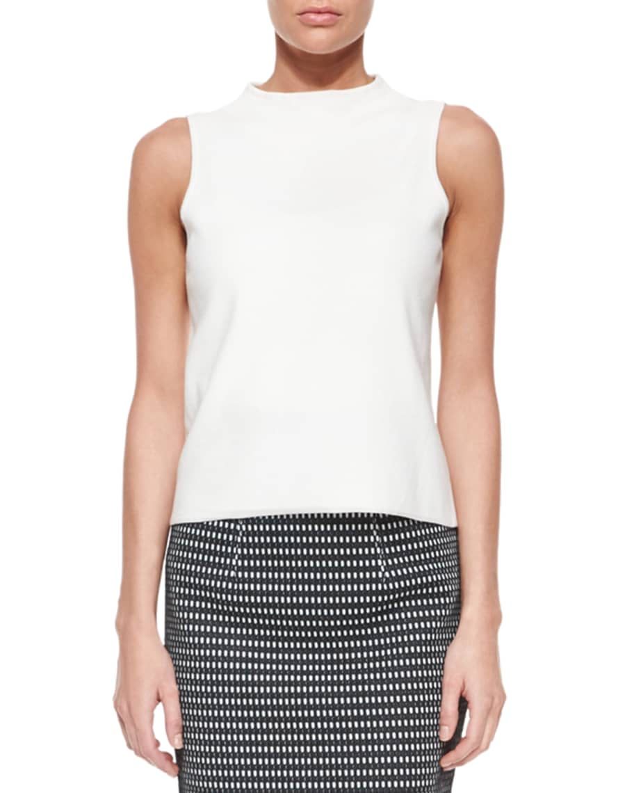 Milly Funnel Neck Shell | Neiman Marcus