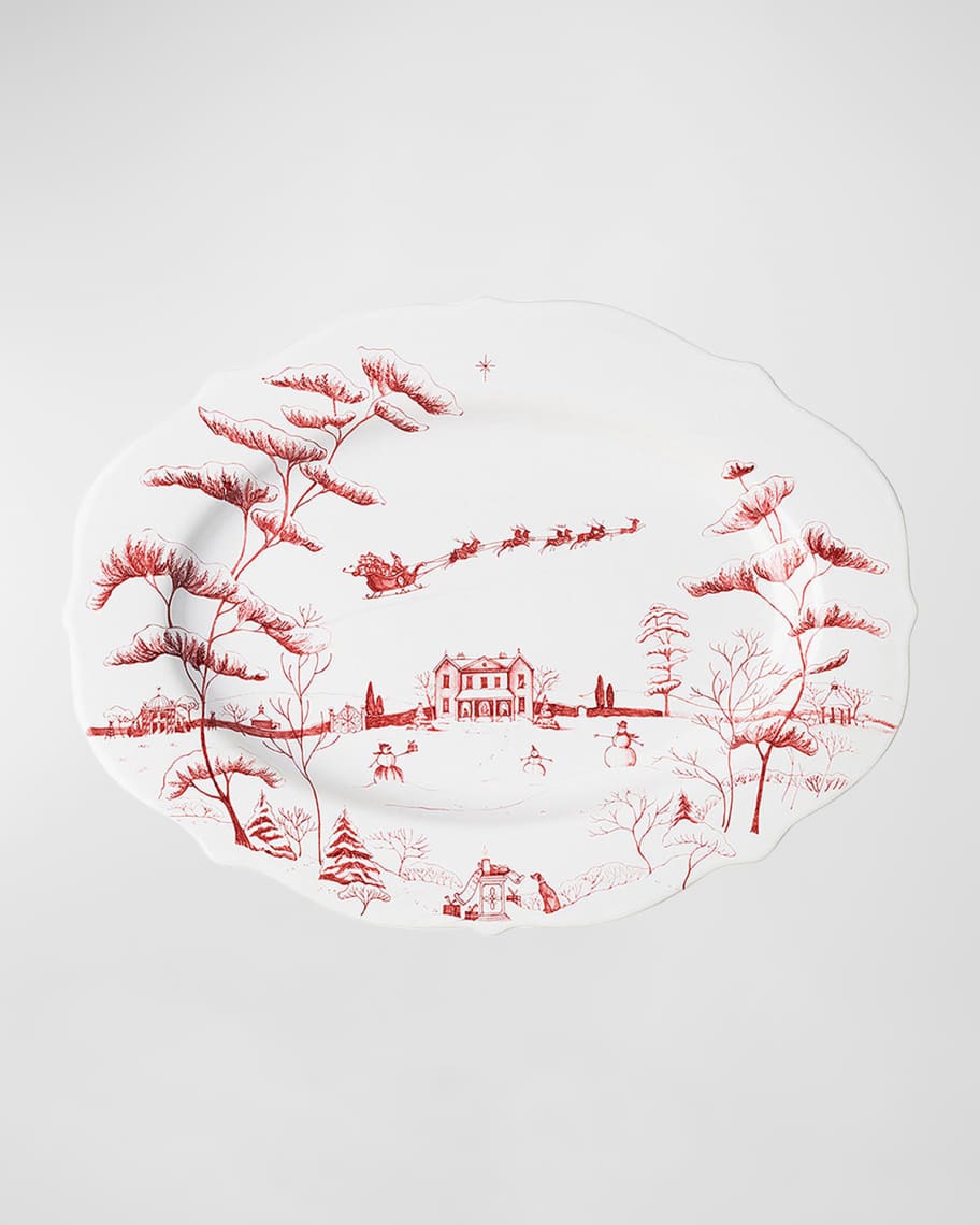 Juliska Country Estate Winter Frolic Ruby Christmas Eve Serving Platter ...