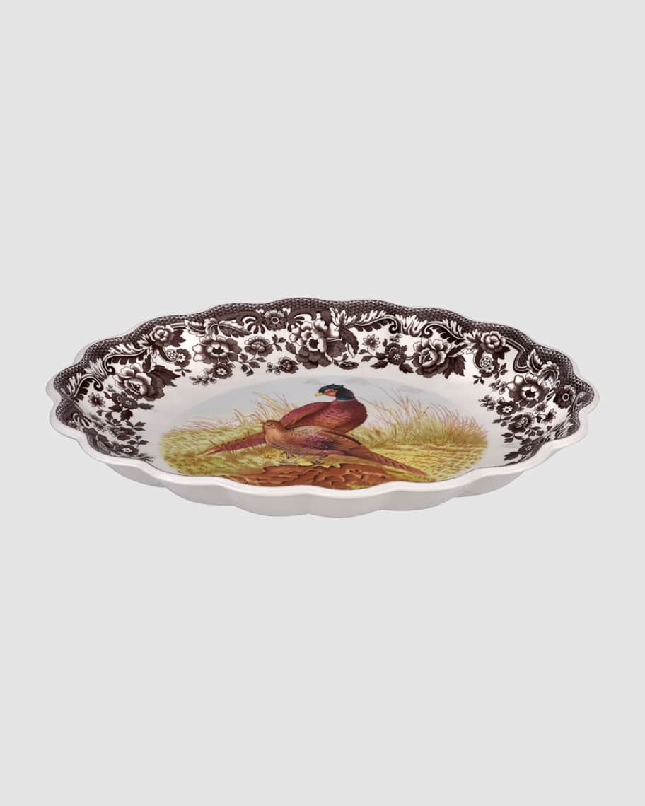 Spode Pheasant Oval Fluted Dish | Neiman Marcus