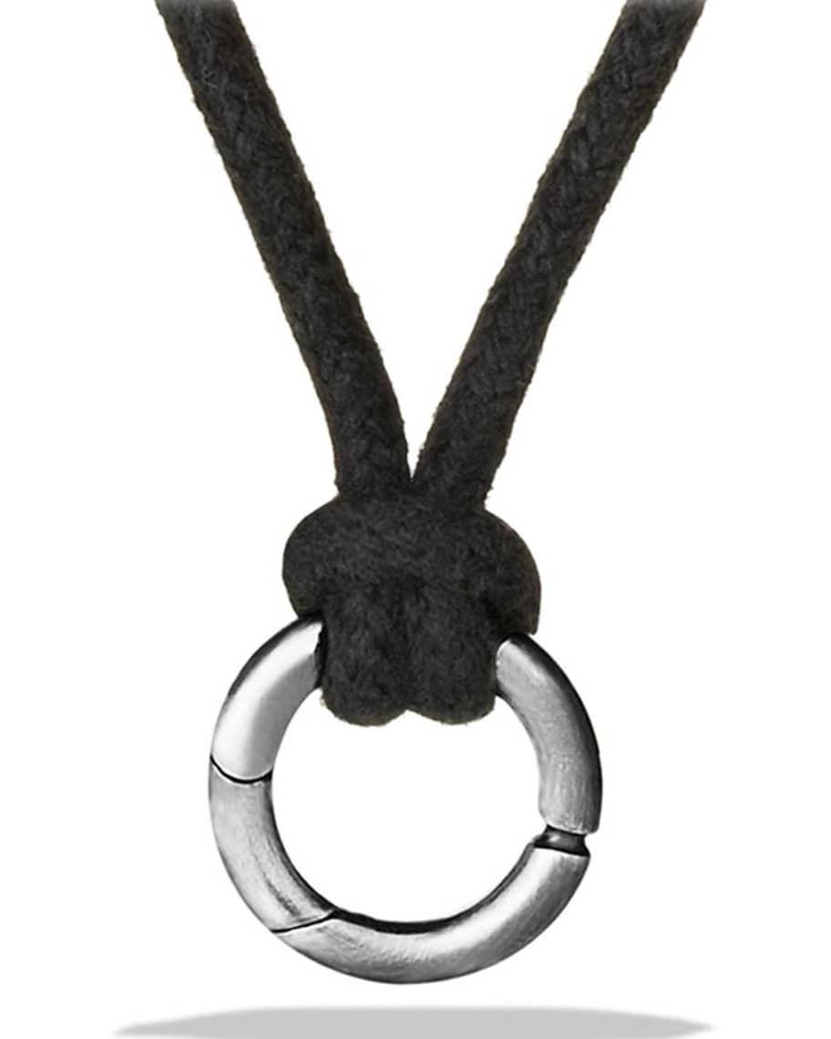 David Yurman Men's Circle Amulet on Cord Necklace | Neiman Marcus