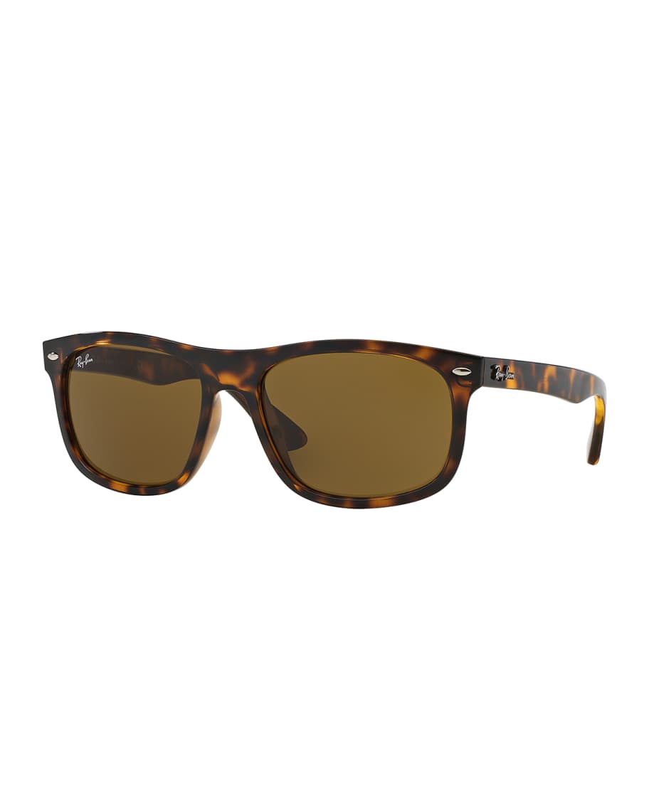 Ray-Ban Men's Flat-Top Plastic Sunglasses, Havana | Neiman Marcus