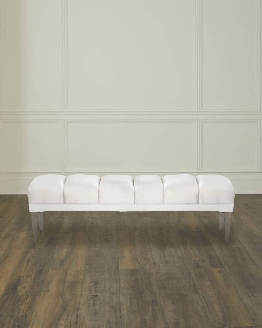 Haute House Becky Acrylic-Leg Bench 60" | Neiman Marcus