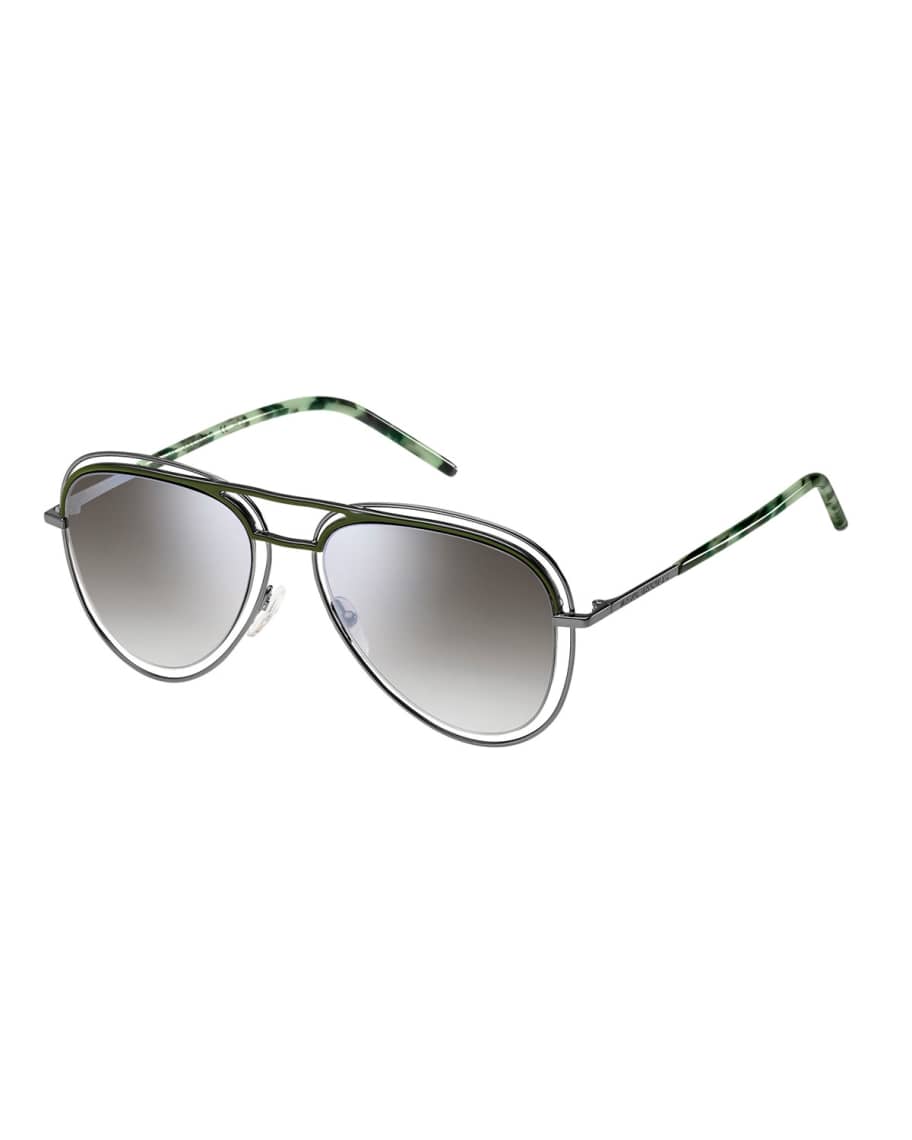 Marc Jacobs Wire-Rim Aviator Sunglasses | Neiman Marcus