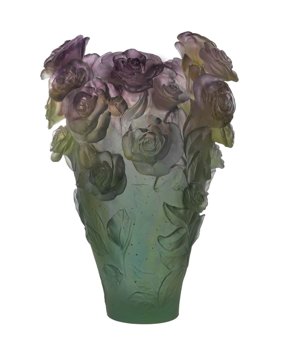 Daum Rose Passion Magnum Vase | Neiman Marcus
