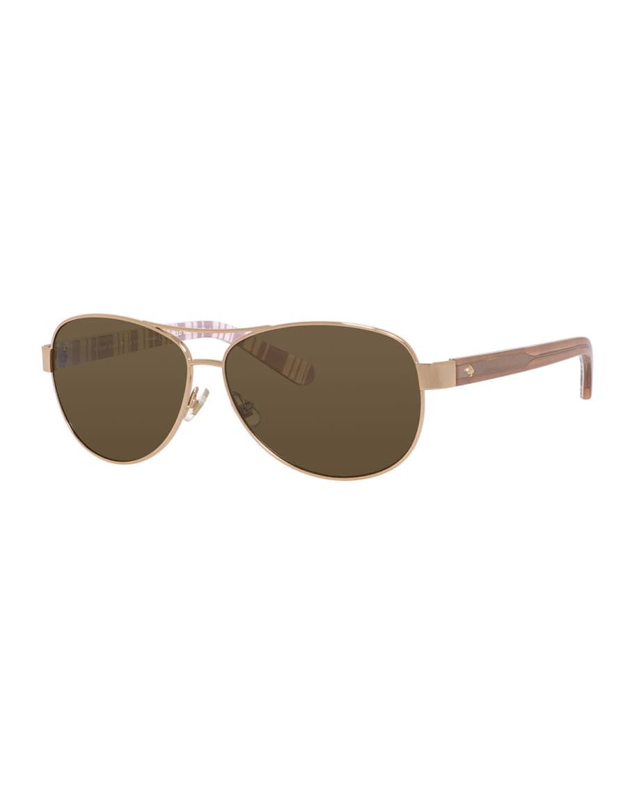 kate spade new york dalia polarized aviator sunglasses | Neiman Marcus