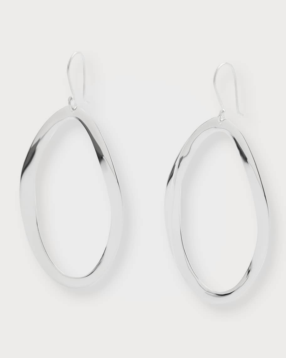 Ippolita Wavy Oval Drop Earrings in Sterling Silver | Neiman Marcus