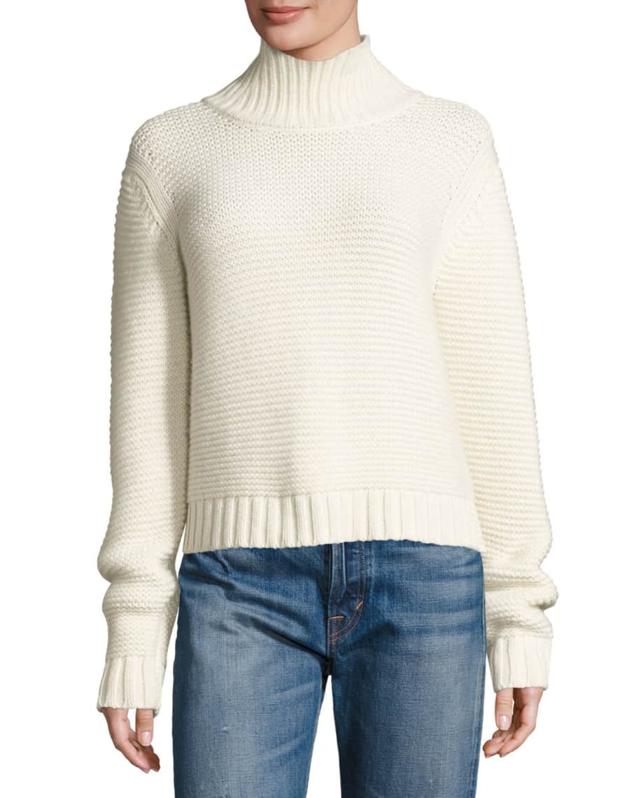 Vince Chunky Cowl-Neck Sweater, Winter White | Neiman Marcus