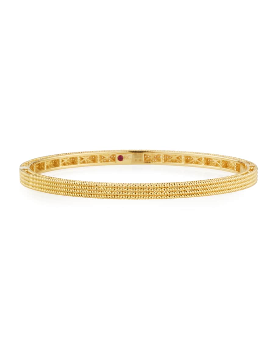 Roberto Coin Symphony Collection Gold Stacked Barocco Bangle in 18K ...