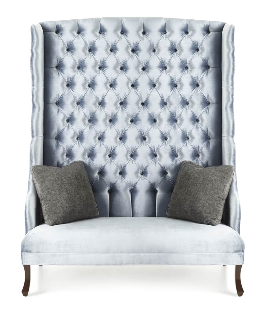 Haute House Margo Velvet Tufted Banquette | Neiman Marcus
