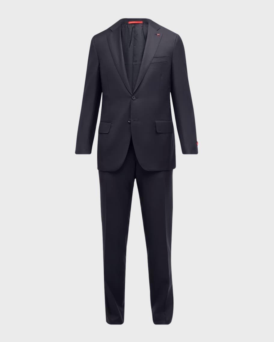 Isaia Solid Wool Two-Piece Suit | Neiman Marcus