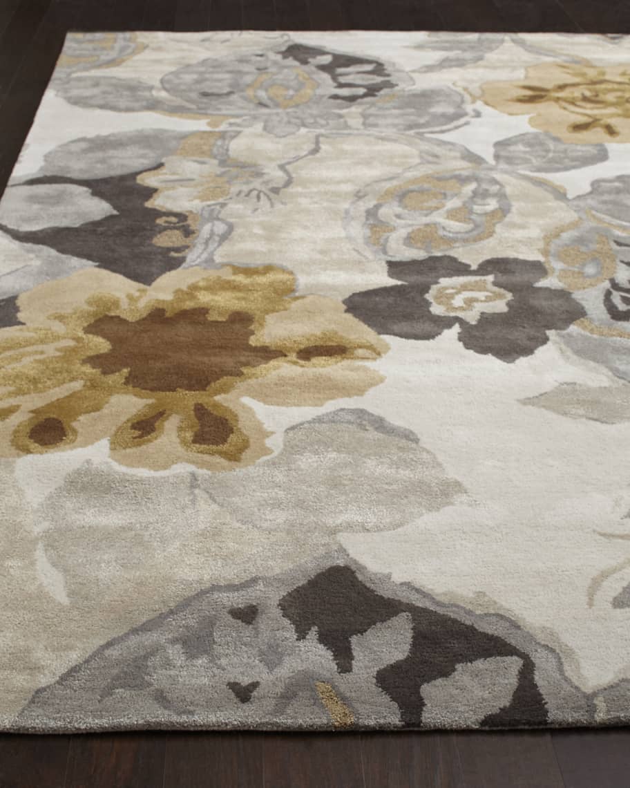 Platinum Leaf Rug, 8' x 11' | Neiman Marcus
