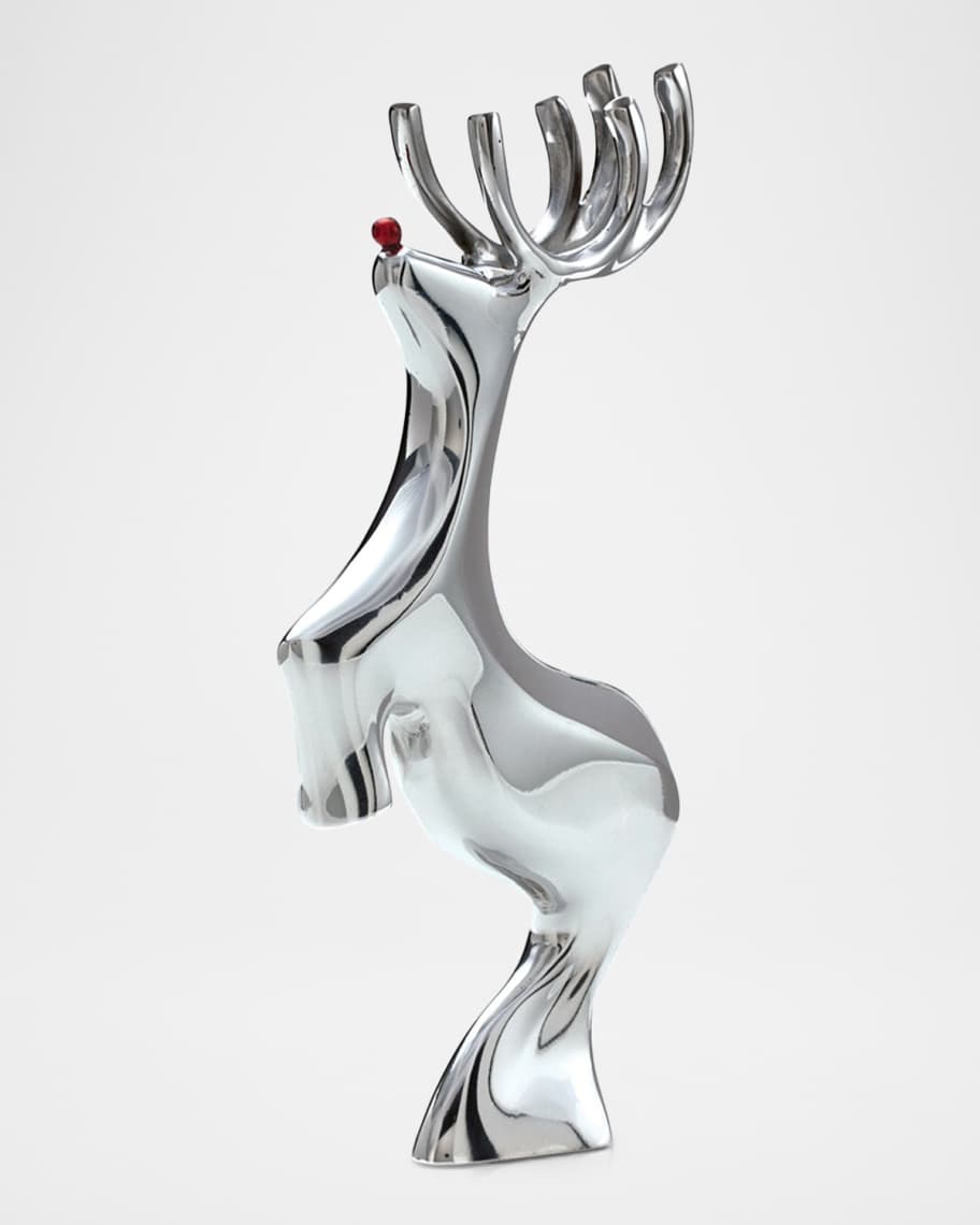 Nambe Red-Nose Reindeer Christmas Decor | Neiman Marcus