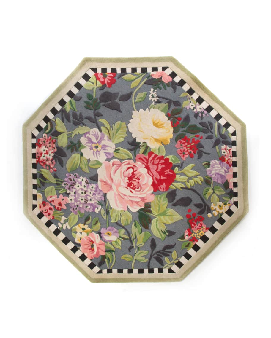 MacKenzie-Childs Tudor Rose Rug, 6' Octagon | Neiman Marcus