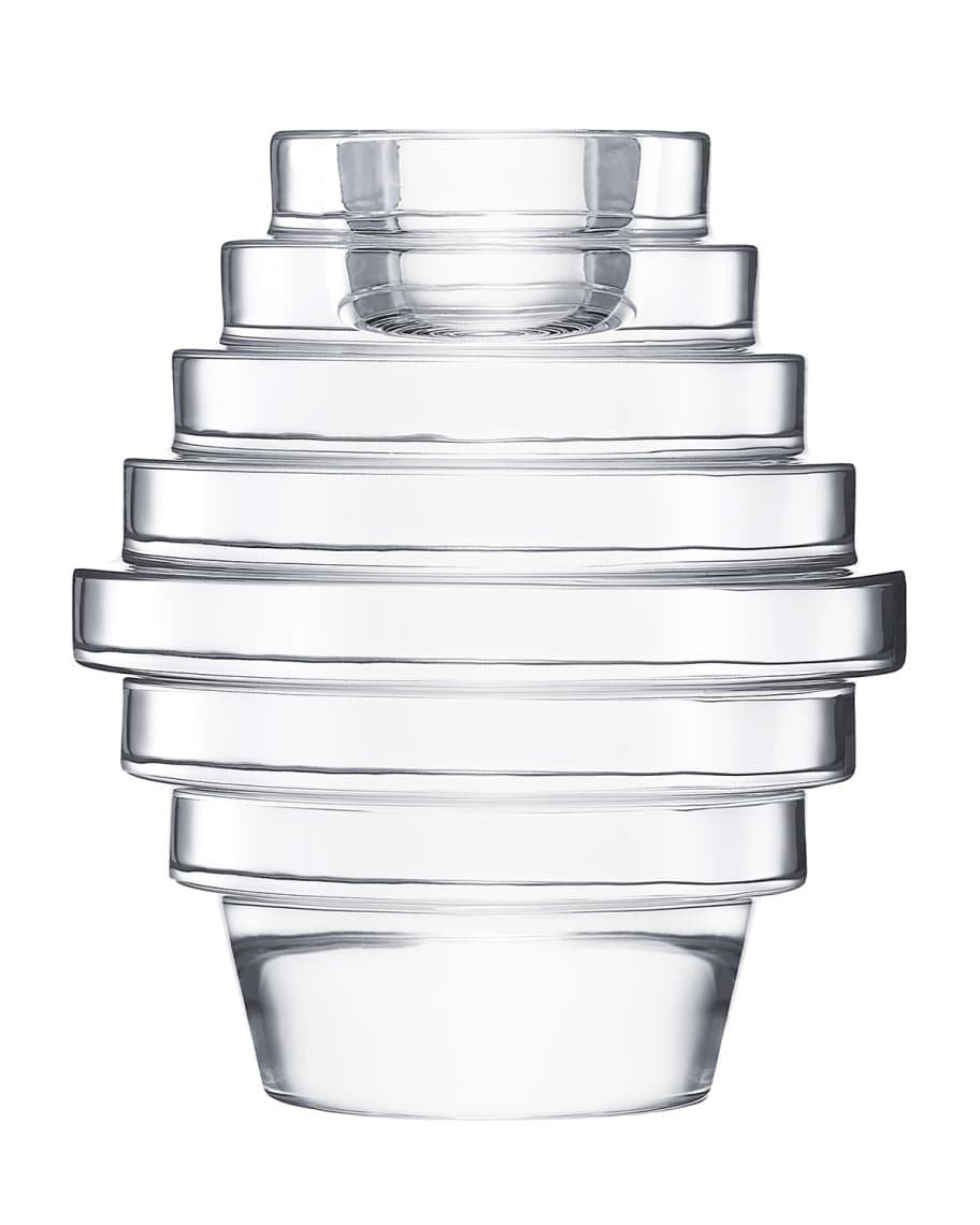 Saint Louis Crystal Oxymore Large Candlestick, Clear | Neiman Marcus