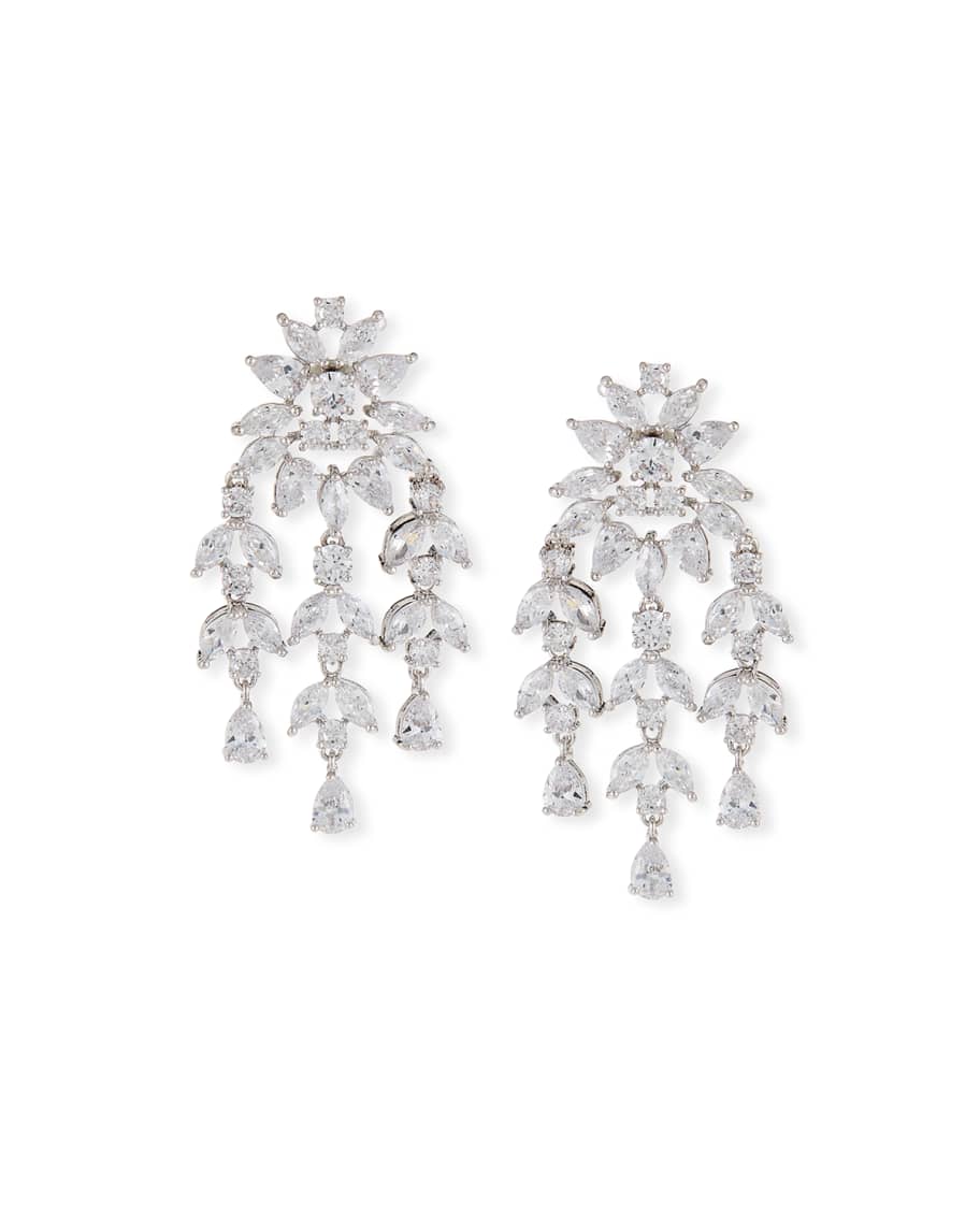 FALLON Monarch Weeping Fern Crystal Earrings | Neiman Marcus