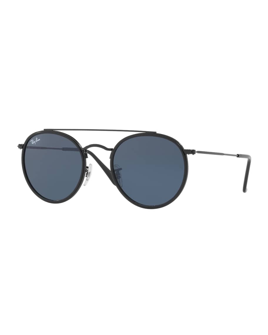 Ray-Ban Men's RB3647 Round Double-Bridge Sunglasses | Neiman Marcus