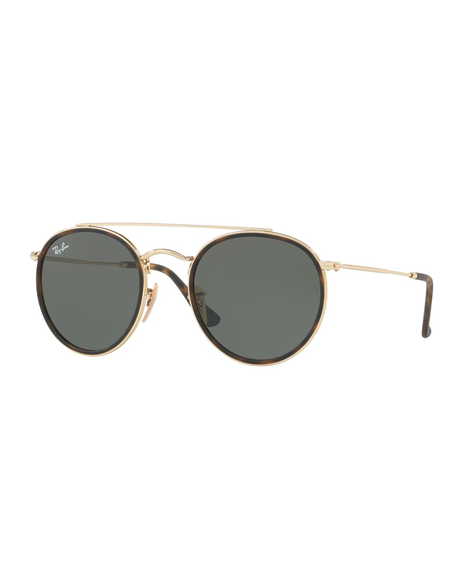 Ray-Ban Men's RB3647 Round Double-Bridge Sunglasses | Neiman Marcus