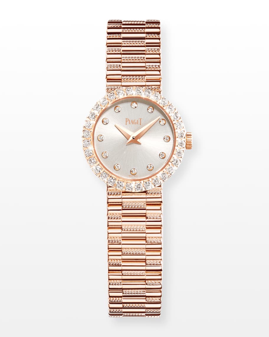 PIAGET Traditional Diamond Bezel Rose Gold Bracelet Watch, 19mm ...
