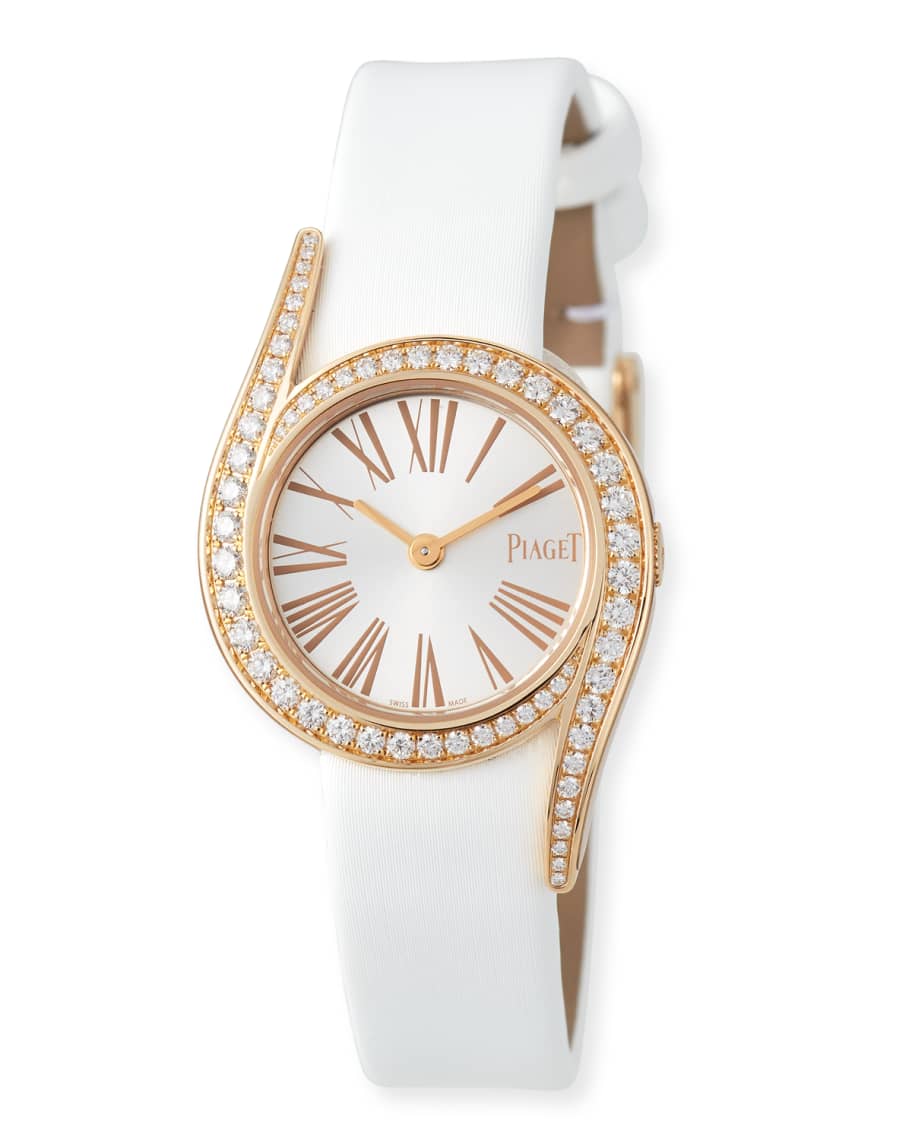 PIAGET Limelight Gala 18k Rose Gold Watch, White | Neiman Marcus