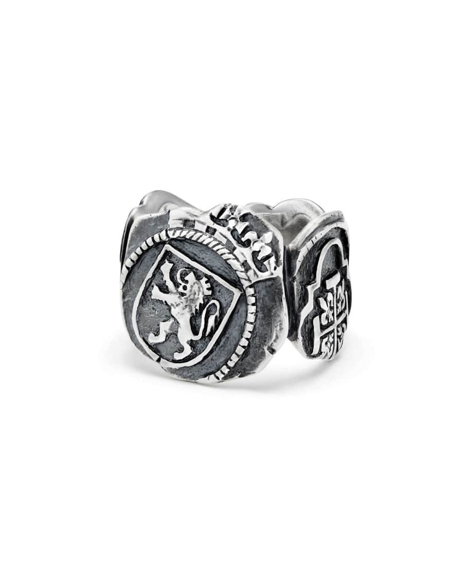 David Yurman Men's Shipwreck Signet Coin Ring, 20mm | Neiman Marcus