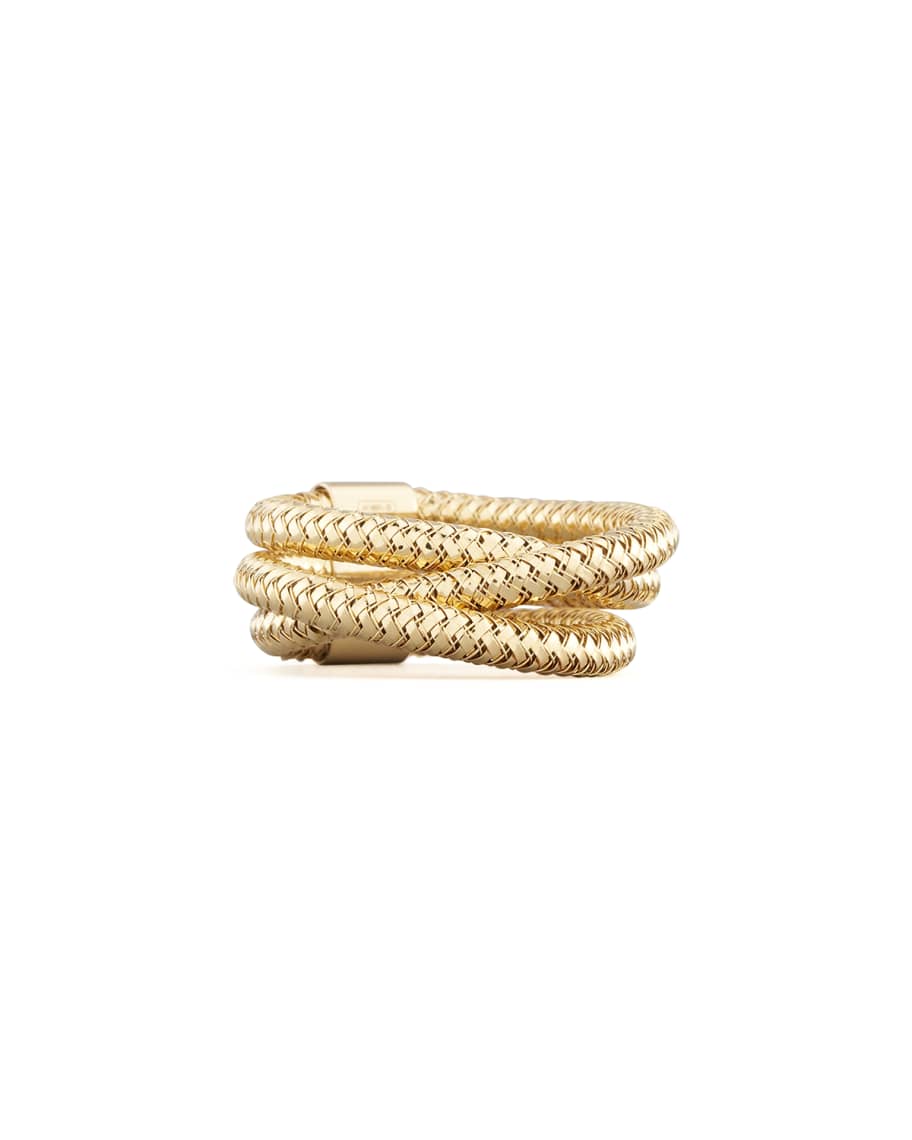 Roberto Coin Primavera Three-Strand Ring, Yellow Gold | Neiman Marcus