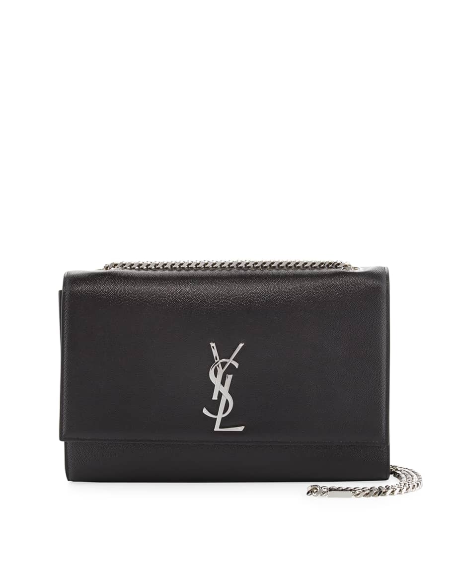 Saint Laurent Kate Monogram YSL Large Grain Leather Wallet on Chain ...