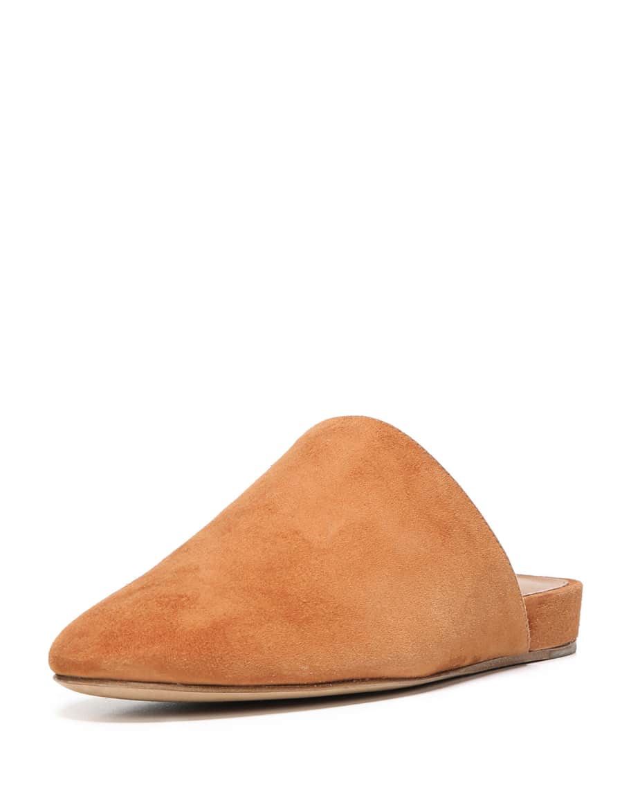 Vince Oren Suede Flat Mule | Neiman Marcus