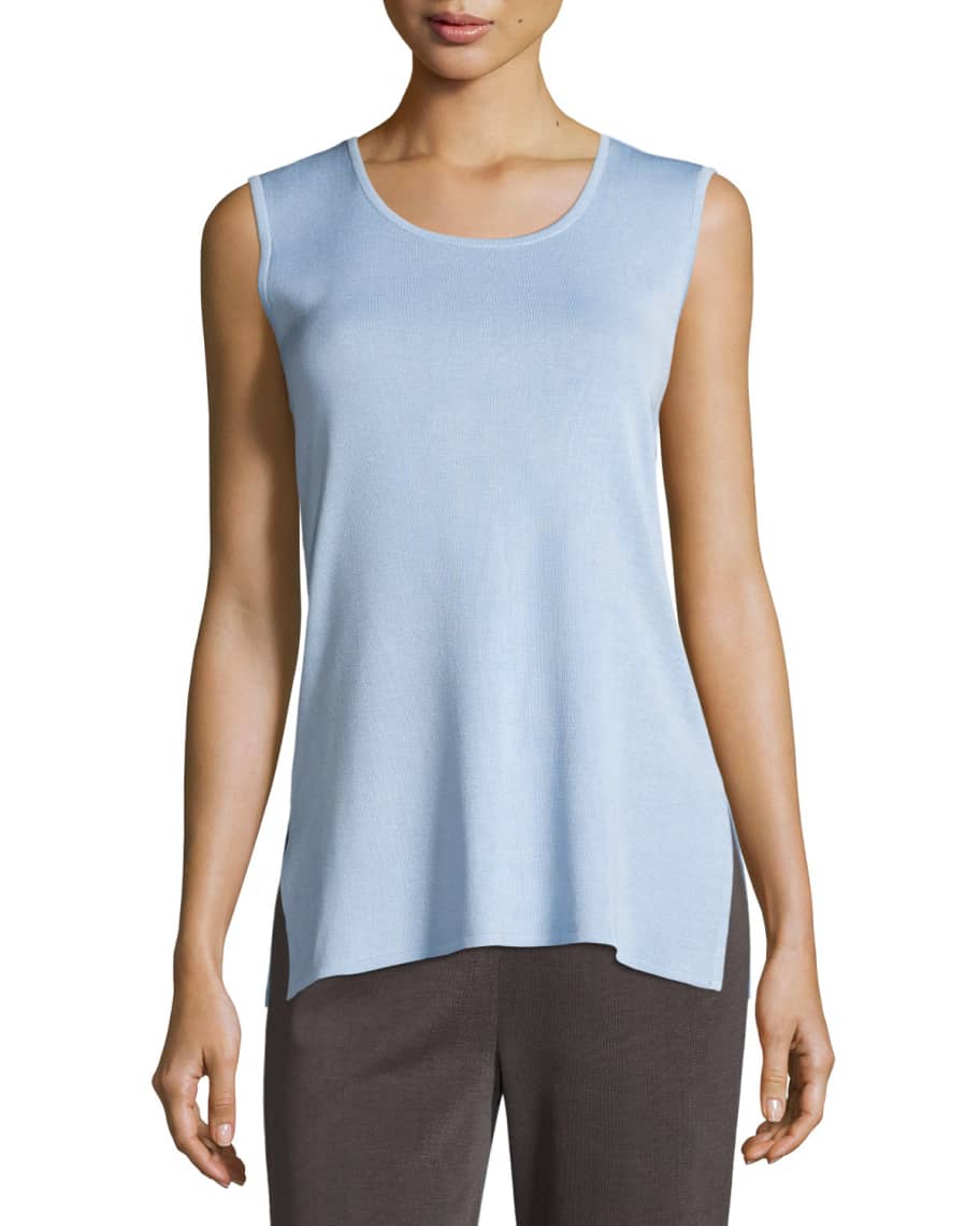 Misook Plus Size Scoop-Neck Long Knit Tank | Neiman Marcus