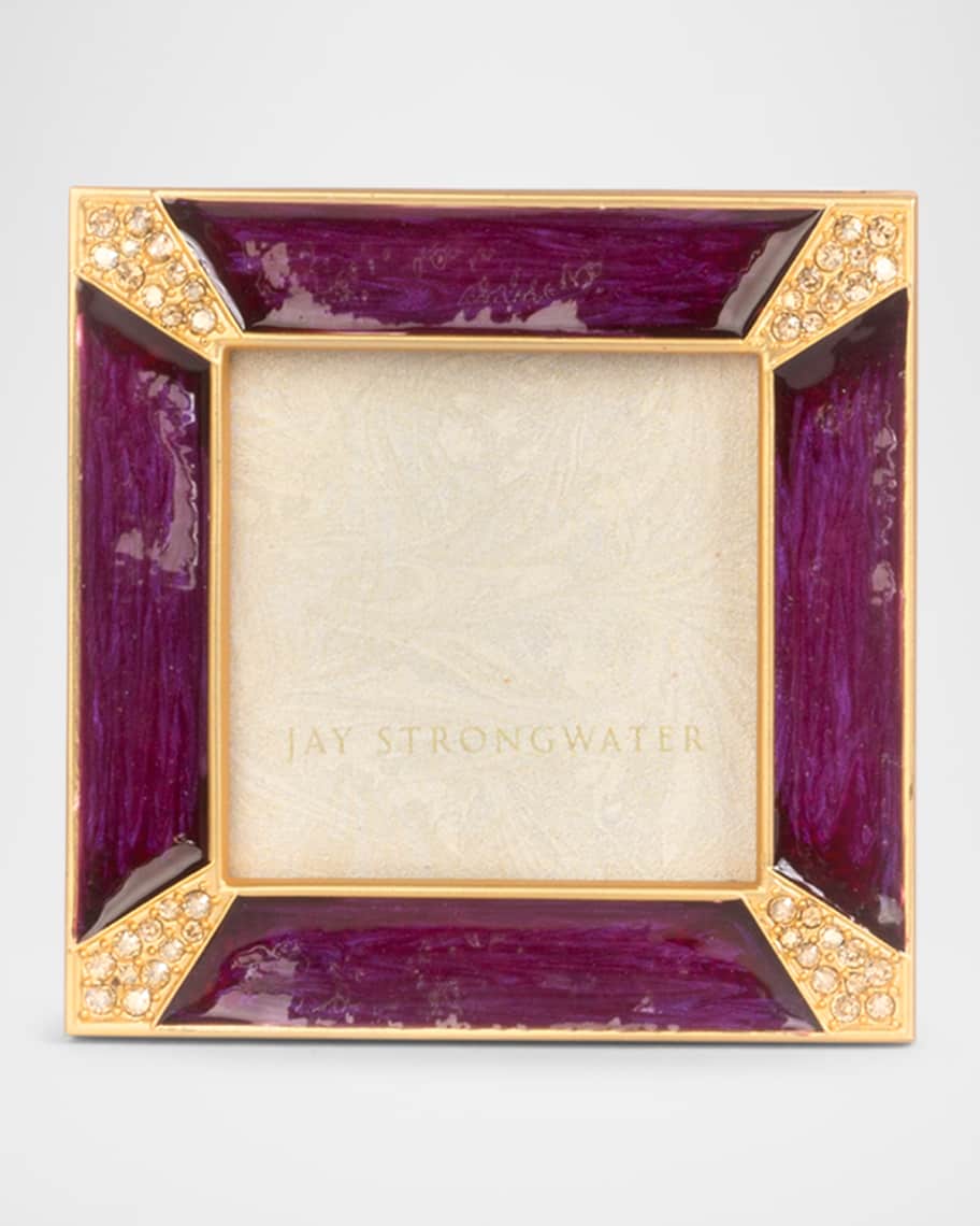 Jay Strongwater Pave Corner Frame, 2" | Neiman Marcus