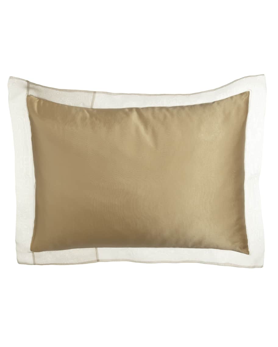 Fino Lino Linen & Lace Standard Organza Sham | Neiman Marcus