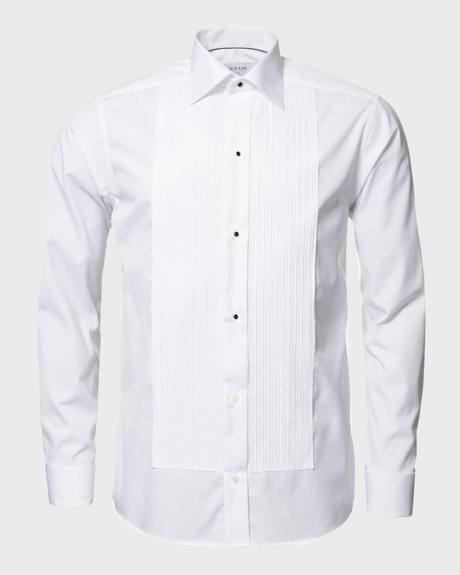 Eton Men's Slim-Fit Pleated Bib Formal Shirt | Neiman Marcus