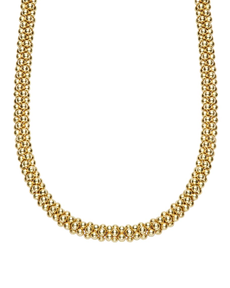 LAGOS 4mm 18K Caviar Rope Necklace, 18" | Neiman Marcus