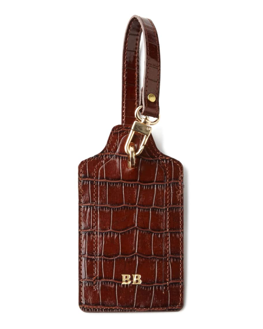 Crocodile-Embossed Luggage Tag | Neiman Marcus